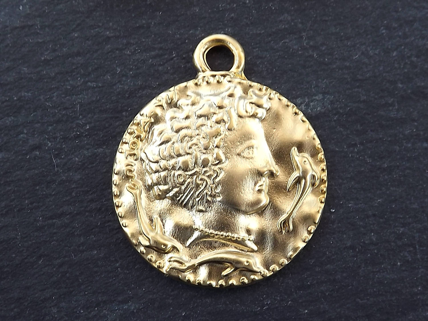 Persephone Greek Goddess Coin Pendant Goddess of the | Etsy