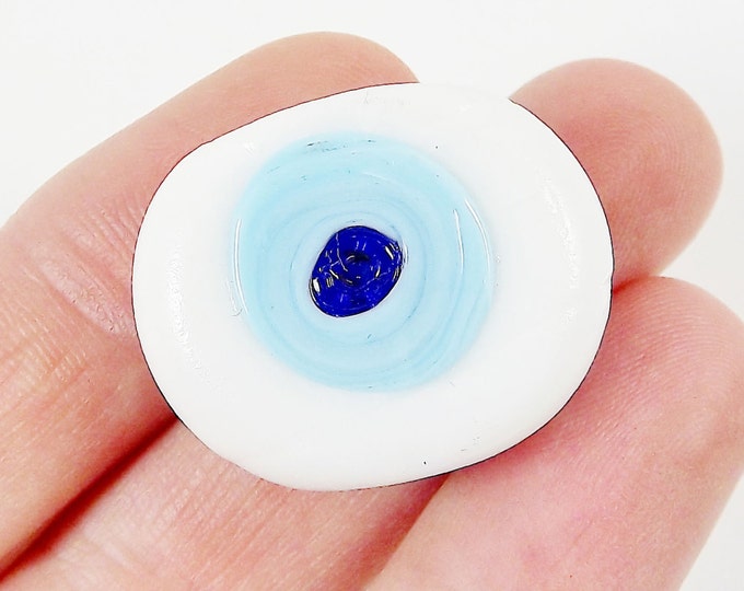White Evil Eye Nazar Glass Bead Traditional Turkish Handmade - Etsy