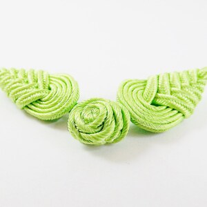 Lime Green Chinese Knot Button Closures Clasp - Soutache Cord - 1pc - Etsy