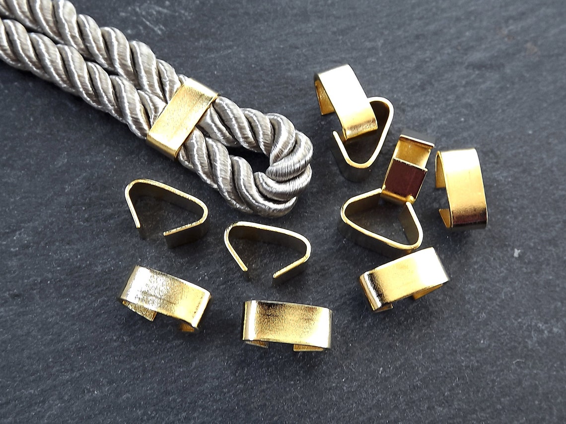 Gold Metal Crimp Fold Over Crimp Cord Crimp Crimp Fastener - Etsy