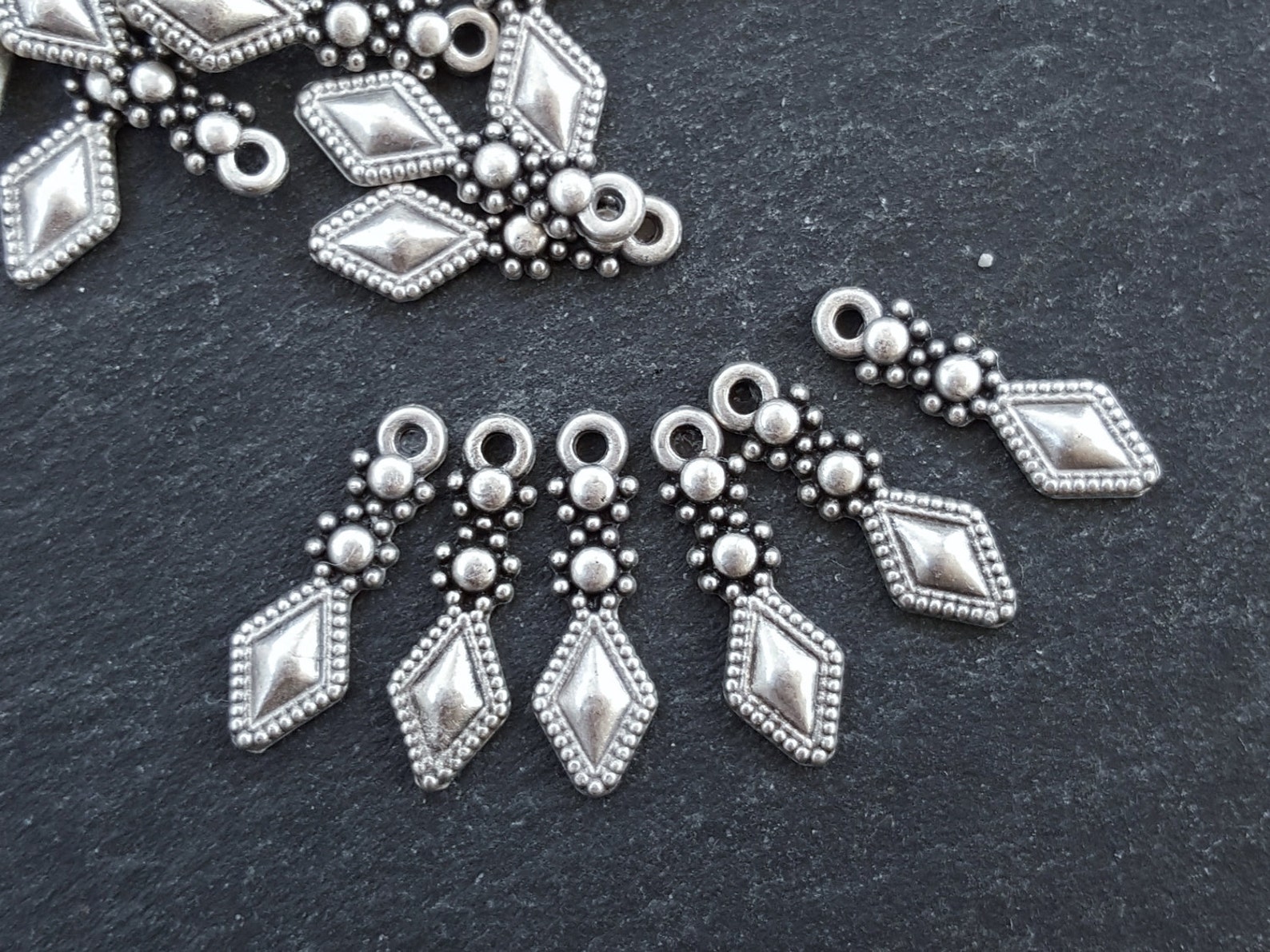 Pendulum Diamond Tribal Charms Non Tarnish Ethnic Turkish Jewelry ...