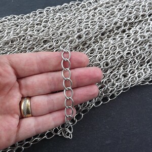 Silver Twisted Link Chain, Silver Twisted Chain, Silver Chain, Twisted ...