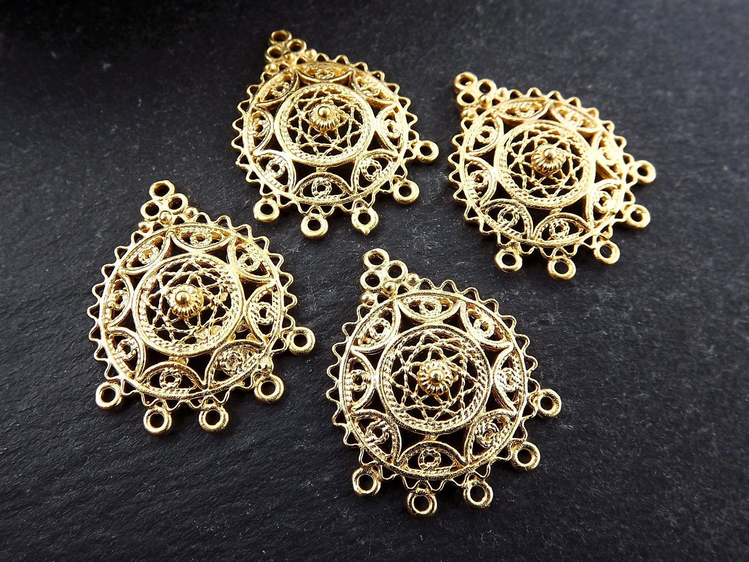 Round Filigree Pendant Connector Pendants Chandelier | Etsy