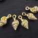Conch Shell Charms Gold Shell Charms Mini Conch Shell Shell | Etsy