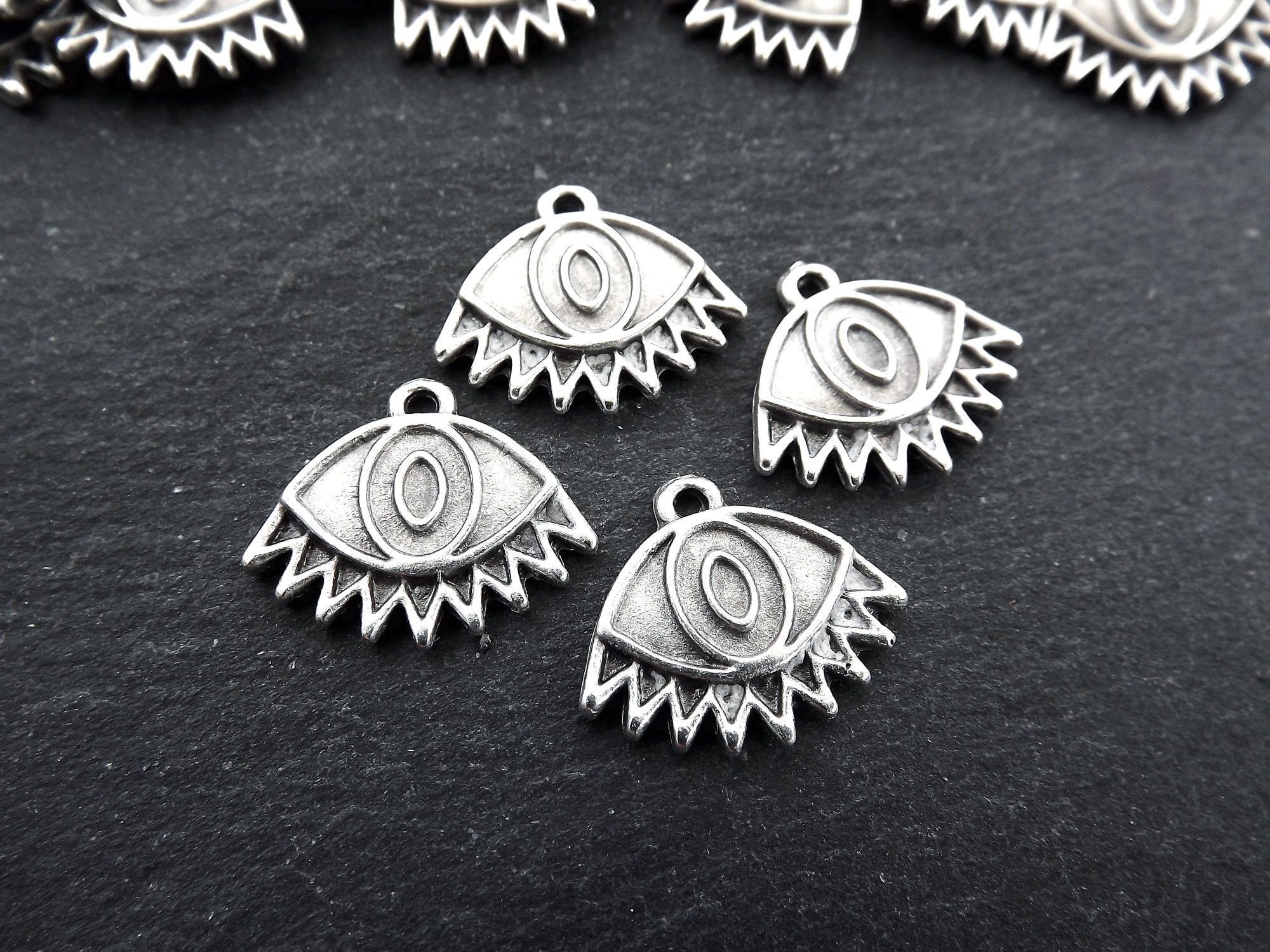 Evil Eye Pendant Charms Eyelash Evil Eye Eye Of The | Etsy