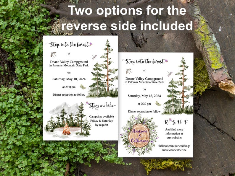 Enchanted Forest Wedding Invitations | Whimsical Woodland | Custom ...