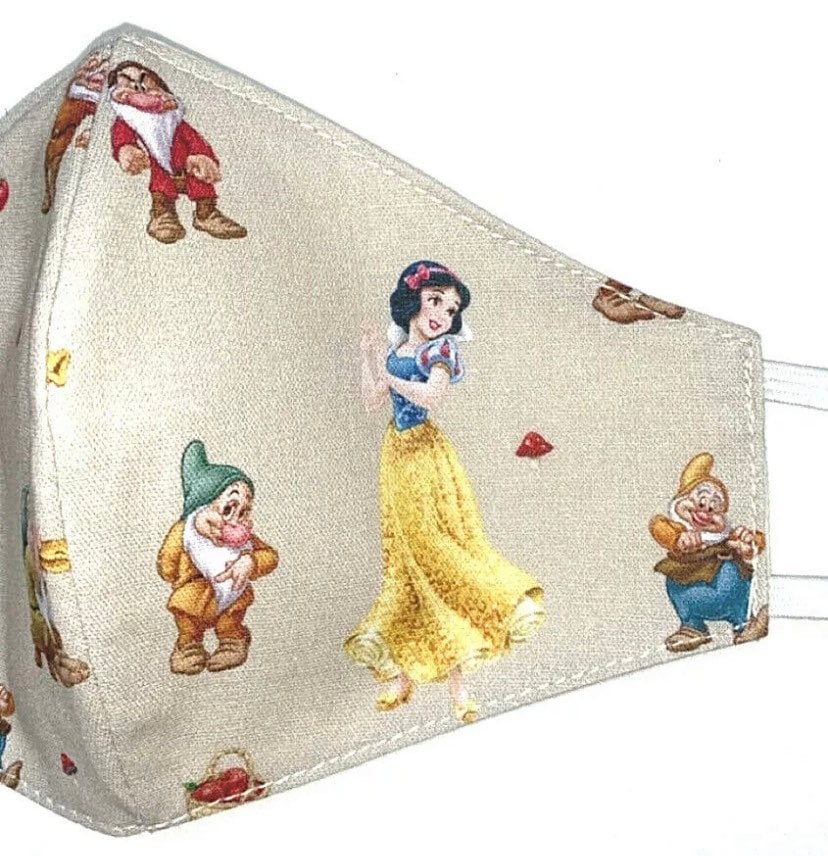 Snow white face mask for girls/ Disney Face mask/ Mask and | Etsy