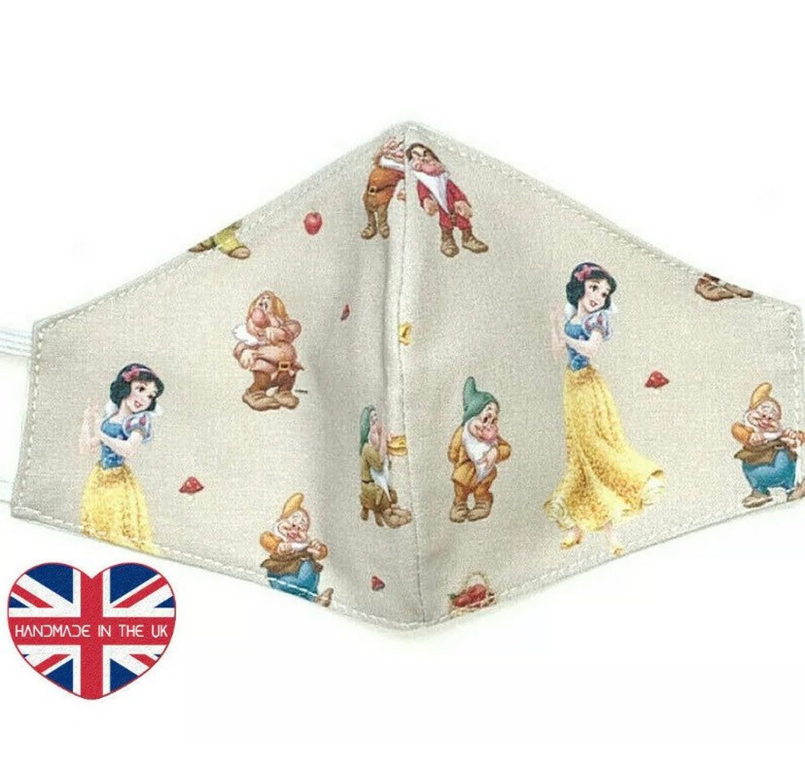 Snow White Face Mask for Girls/ Disney Face Mask/ Mask and - Etsy