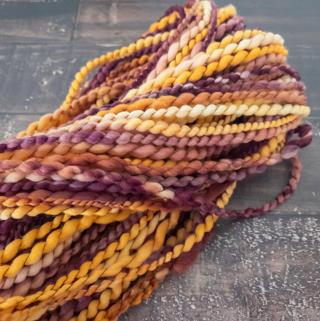 Handspun Art Yarn, Soft and Squishy 21 Micron Rambouillet Natural Wool ...