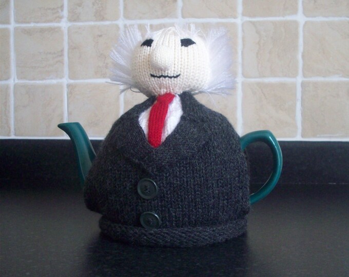 Knitted Tea Cosy Cosie Cozy Michael Higgins President of Ireland Shabby ...