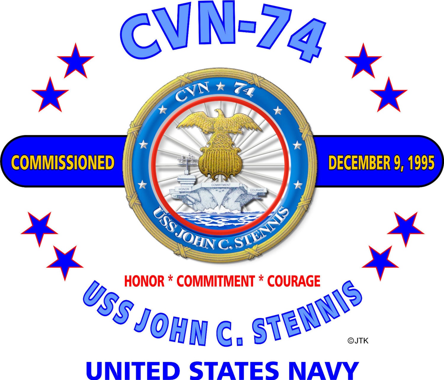 United States Navy USS John C Stennis CVN-74 - Etsy