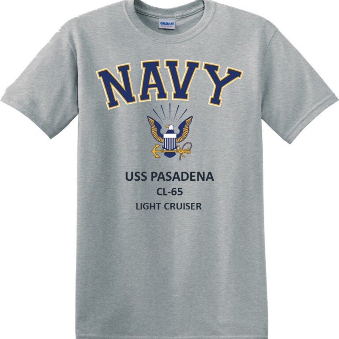 USS Pasadena CL-65 * Cruiser* Navy Eagle *t-shirt. Vinyl & Digital ...