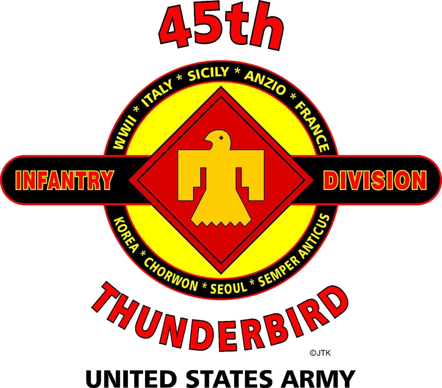 45th Infantry Division-Thunderbird Division-United States Army | Etsy