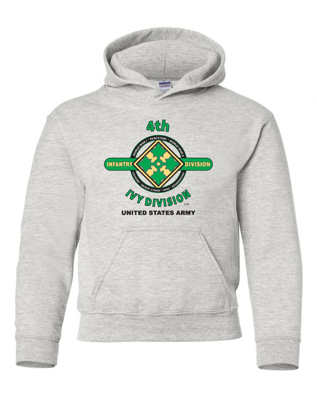 4th Infantry Division " IVY "battle & Campaign Hoodie Sweatshirt W ...
