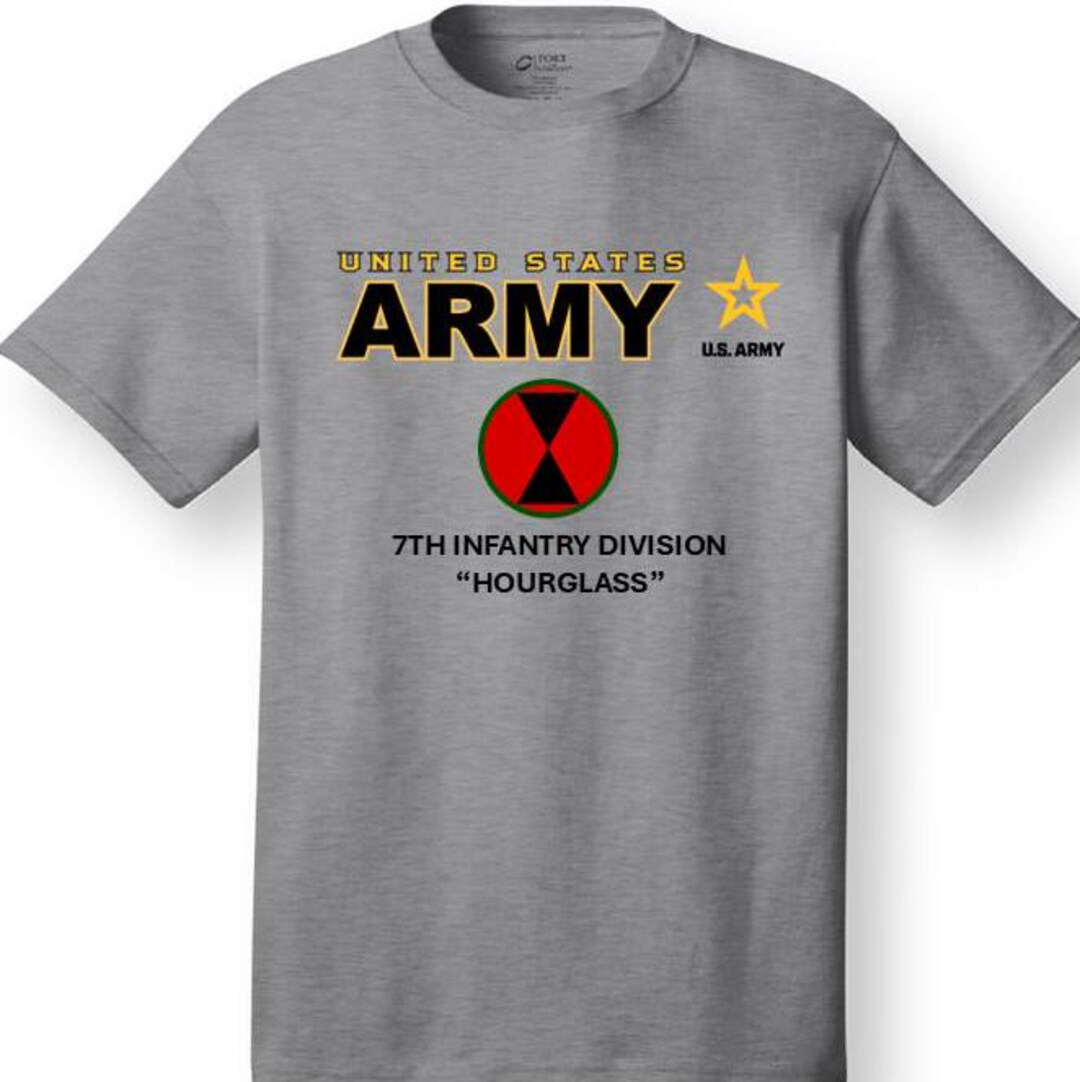 7th Infantry Division* Hourglass* Emblem* Shirt. These Shirt Are ...