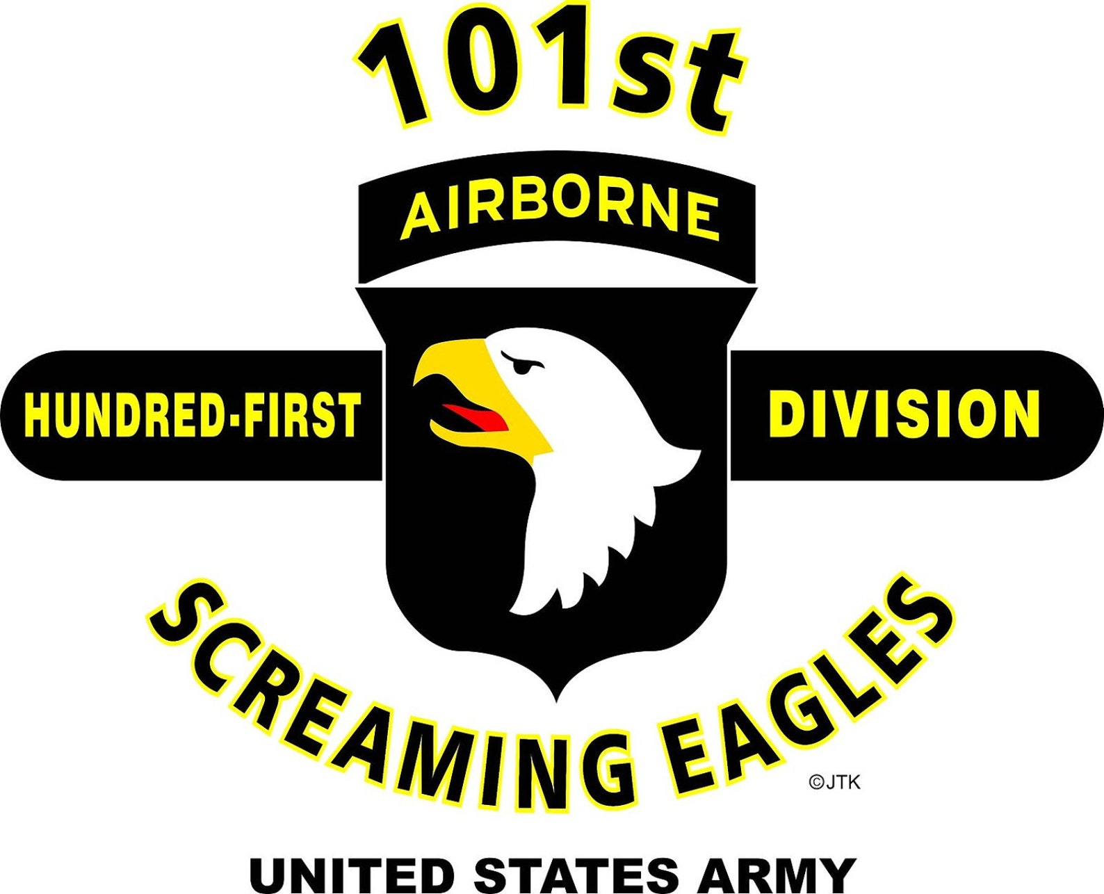 101st Airborne Division-screaming Eagles-united States Army White Shirt ...