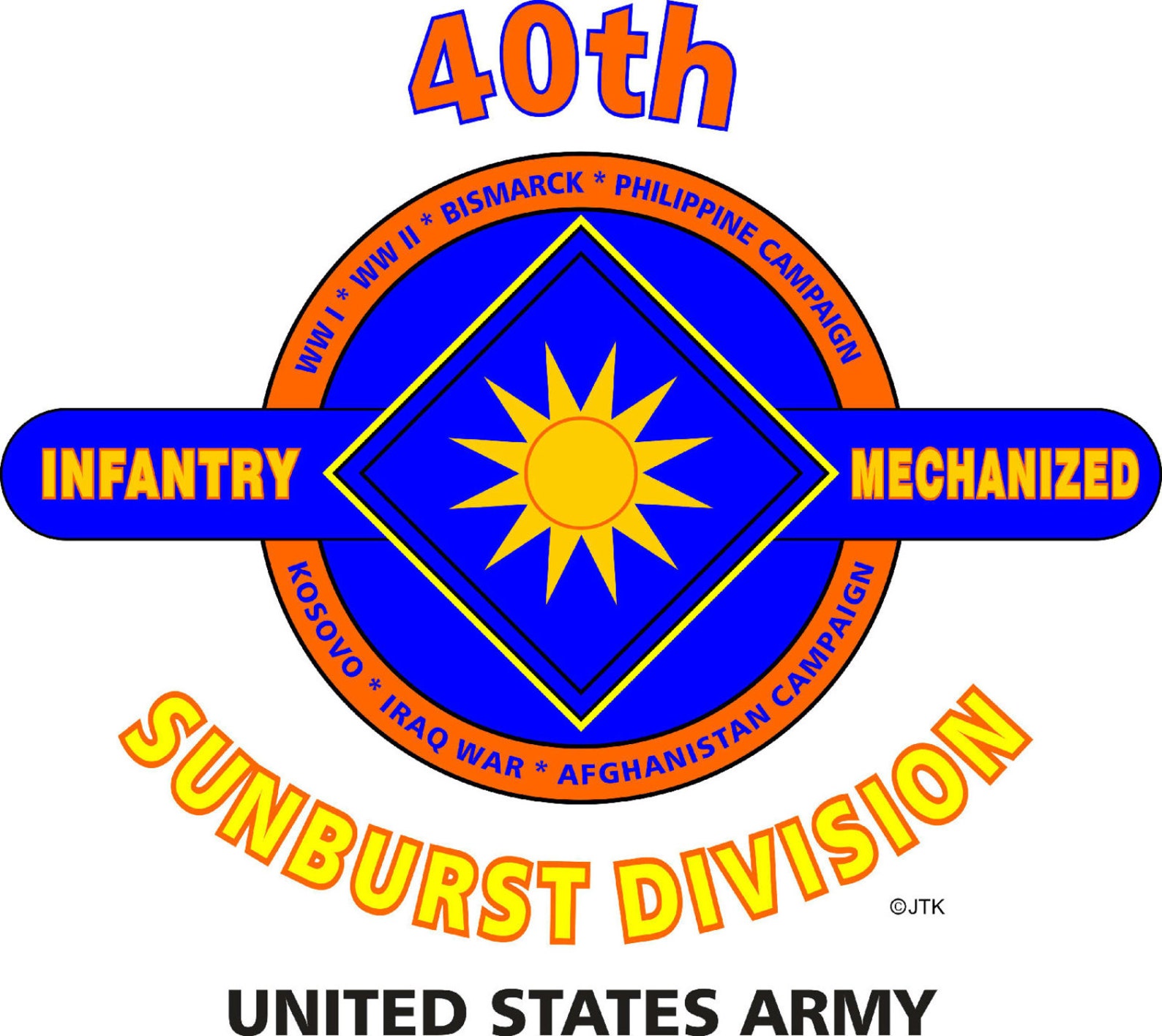 40th Infantry Division-sunburst Division-united States Army - Etsy