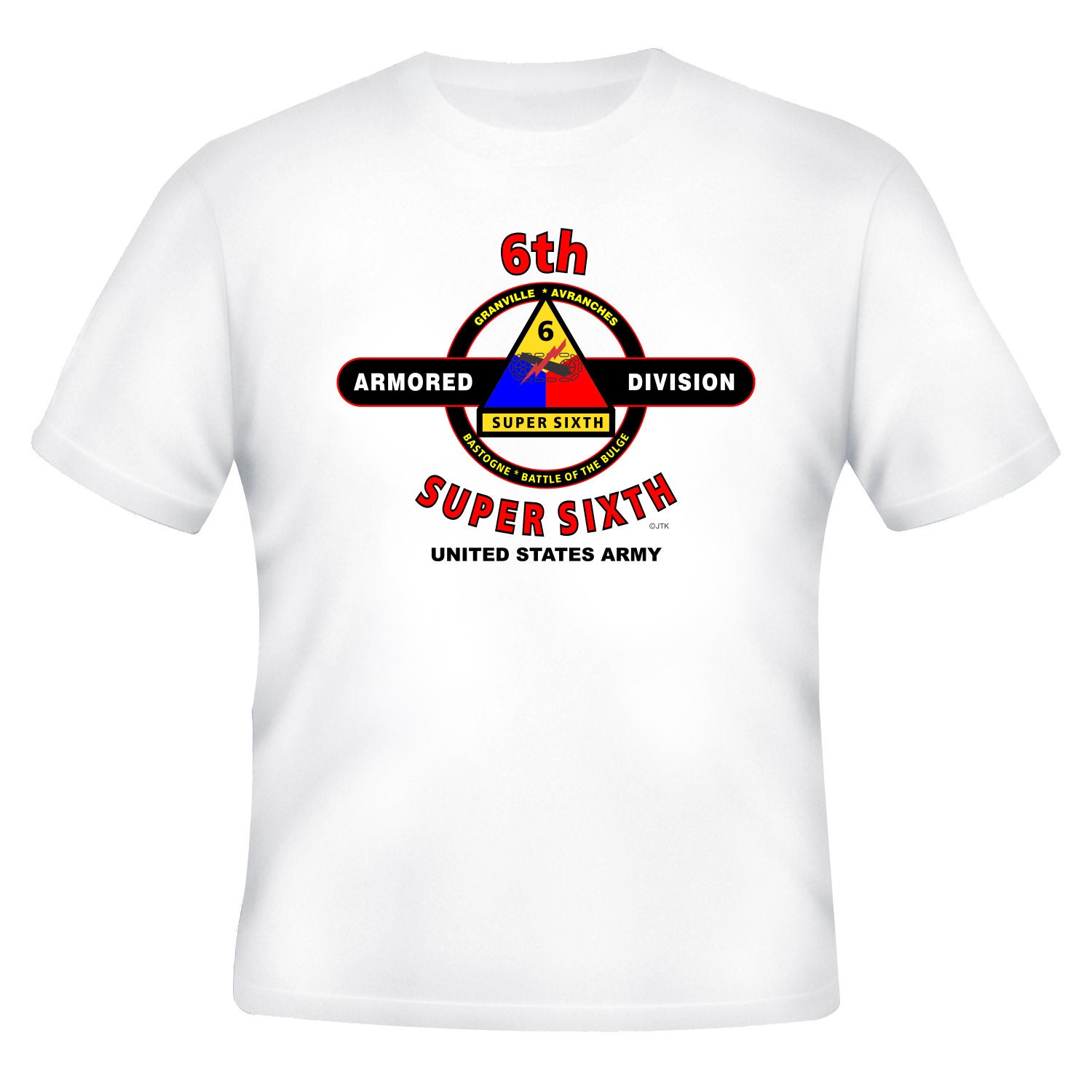 6th Armored Division-super Sixth-united States Army White - Etsy
