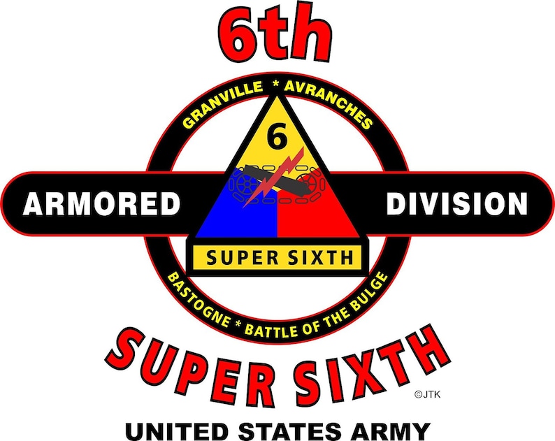 6th Armored Division-super Sixth-united States Army White - Etsy