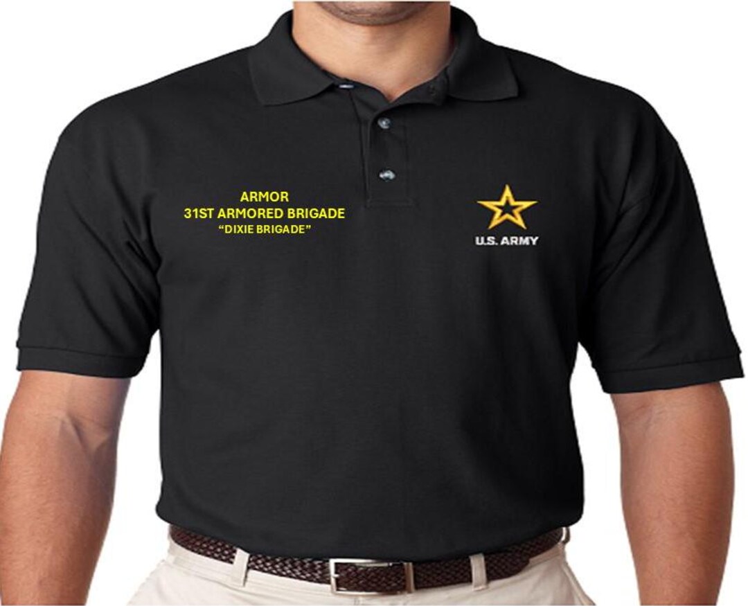 31st Armored Brigade* Dixie Brigade* Armor *embroidered Polo Shirt ...