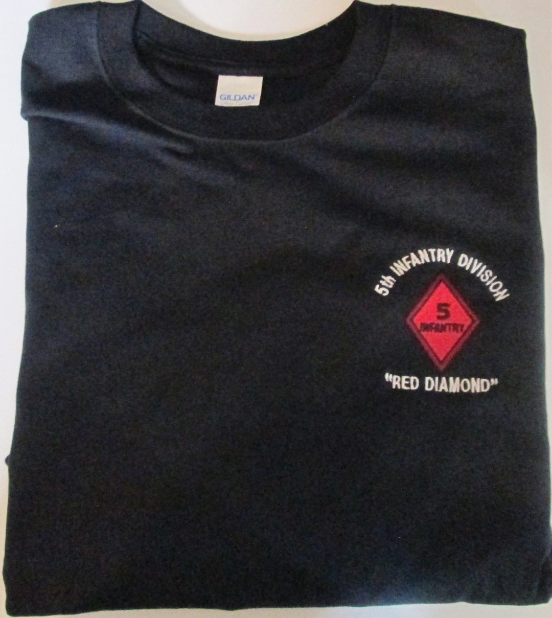 5th Infantry Division * Red Diamond" Embroidered Light Weight Shirt - Etsy