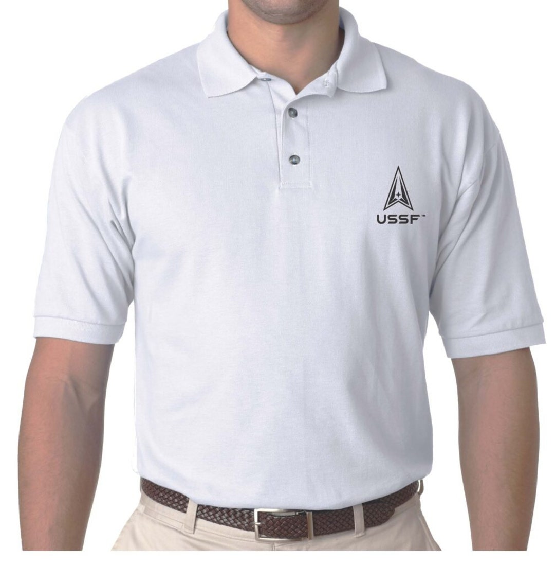SPACE FORCE USSF United States Space Force Logo Embroidered Polo Shirt ...