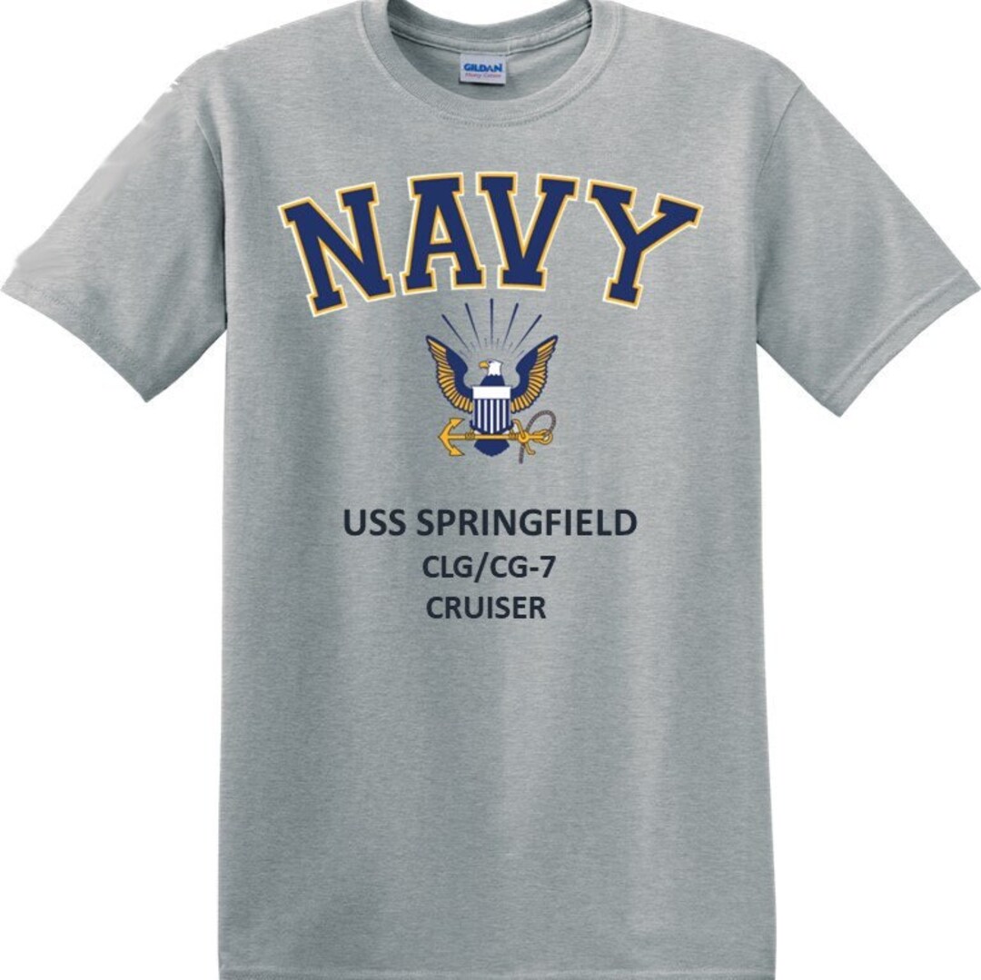 USS Springfield CLG/CG-7 * Cruiser* Navy Eagle *t-shirt. Vinyl ...