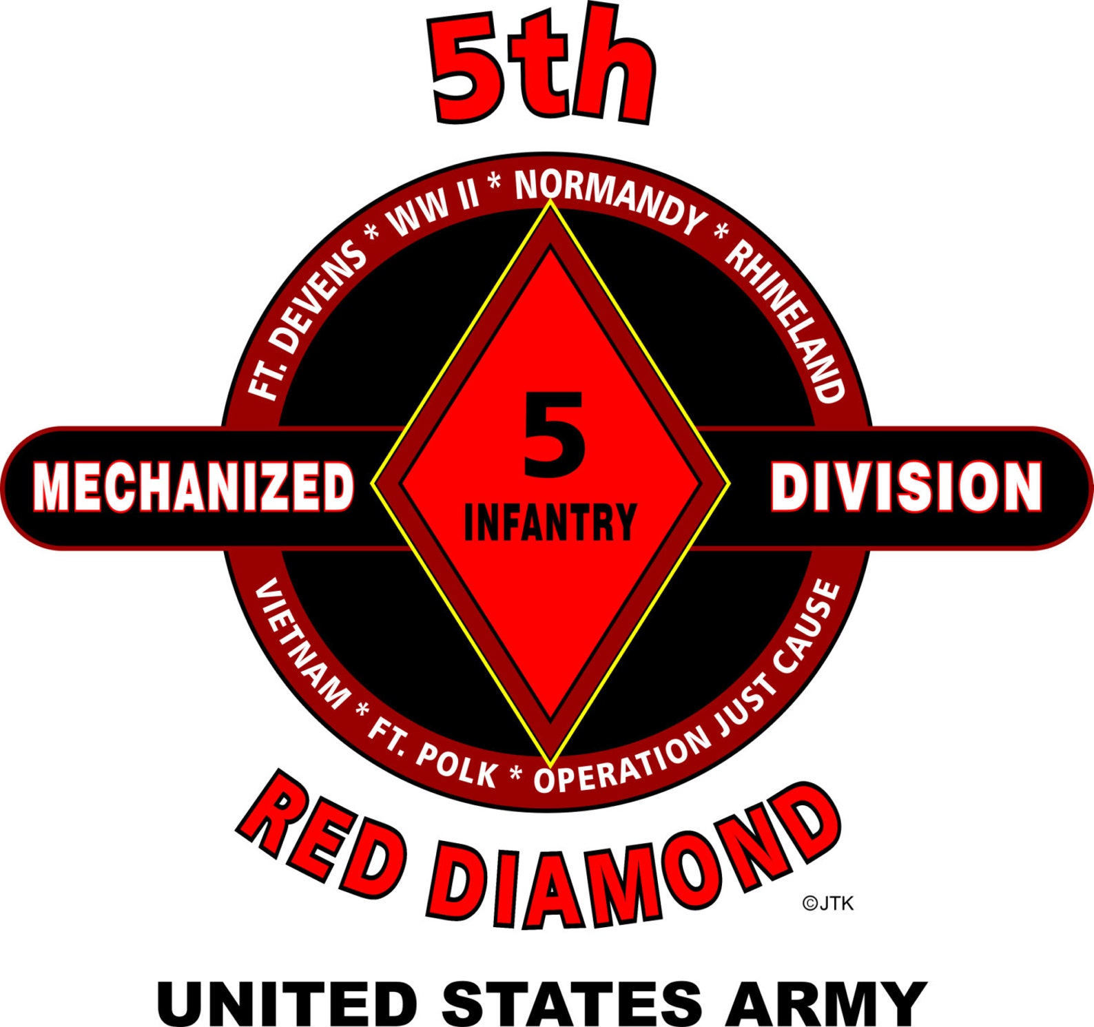 5th Infantry Division-mechanized-red Diamond Division-united - Etsy 5th Infantry Division-mechanized-red Diamond Division-united - Etsy