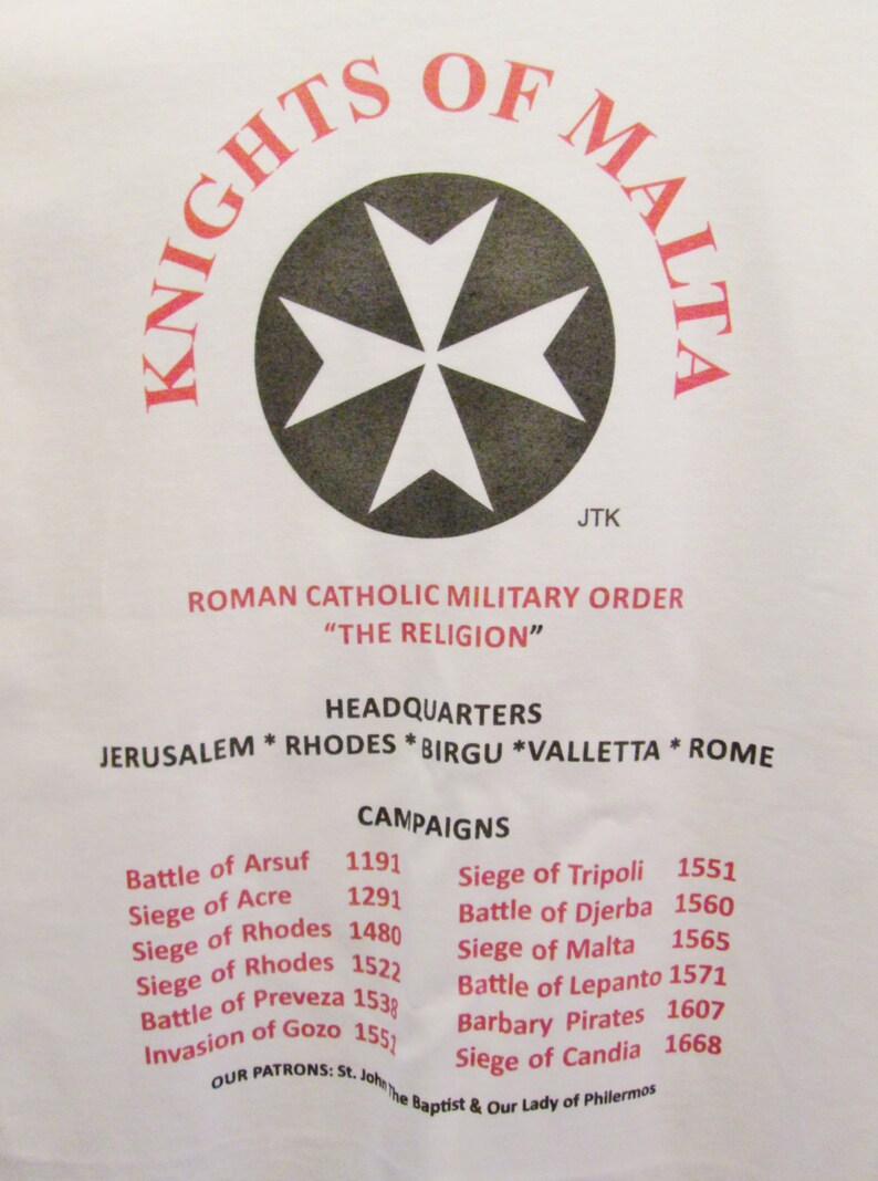 The Knights of Malta * Roman Catholic Military Order Black Border 2 ...
