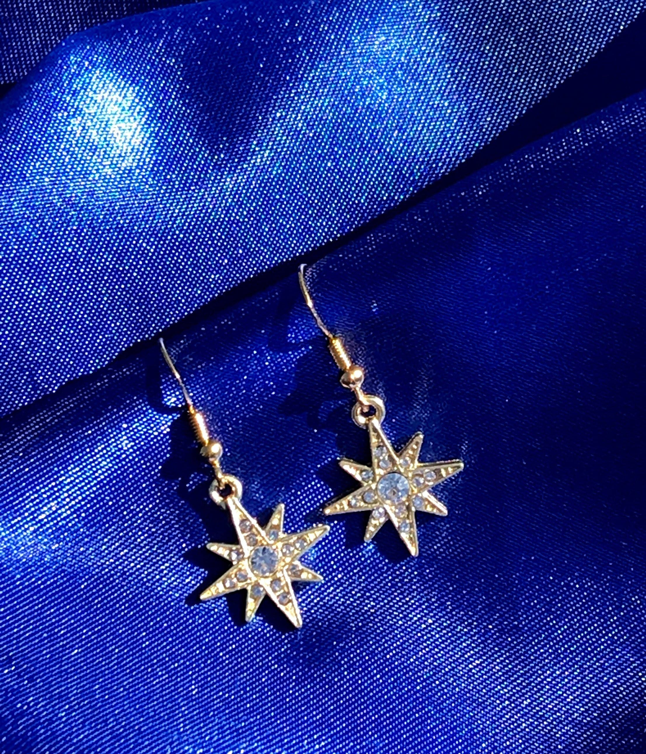 Star Earrings Gold Star Earrings Silver Star Earrings | Etsy
