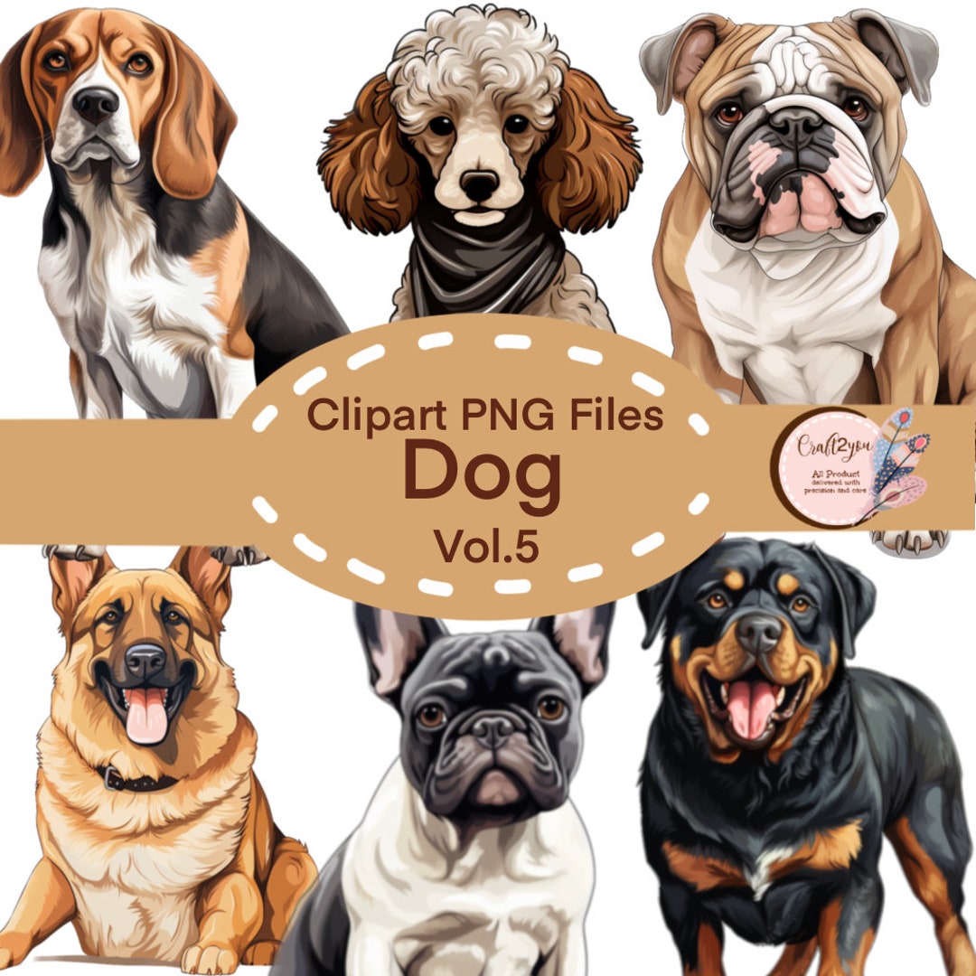 Dog Clipart Watercolor Vol.5 Poppy Graphics Dog Breeds With Budle of 12 ...