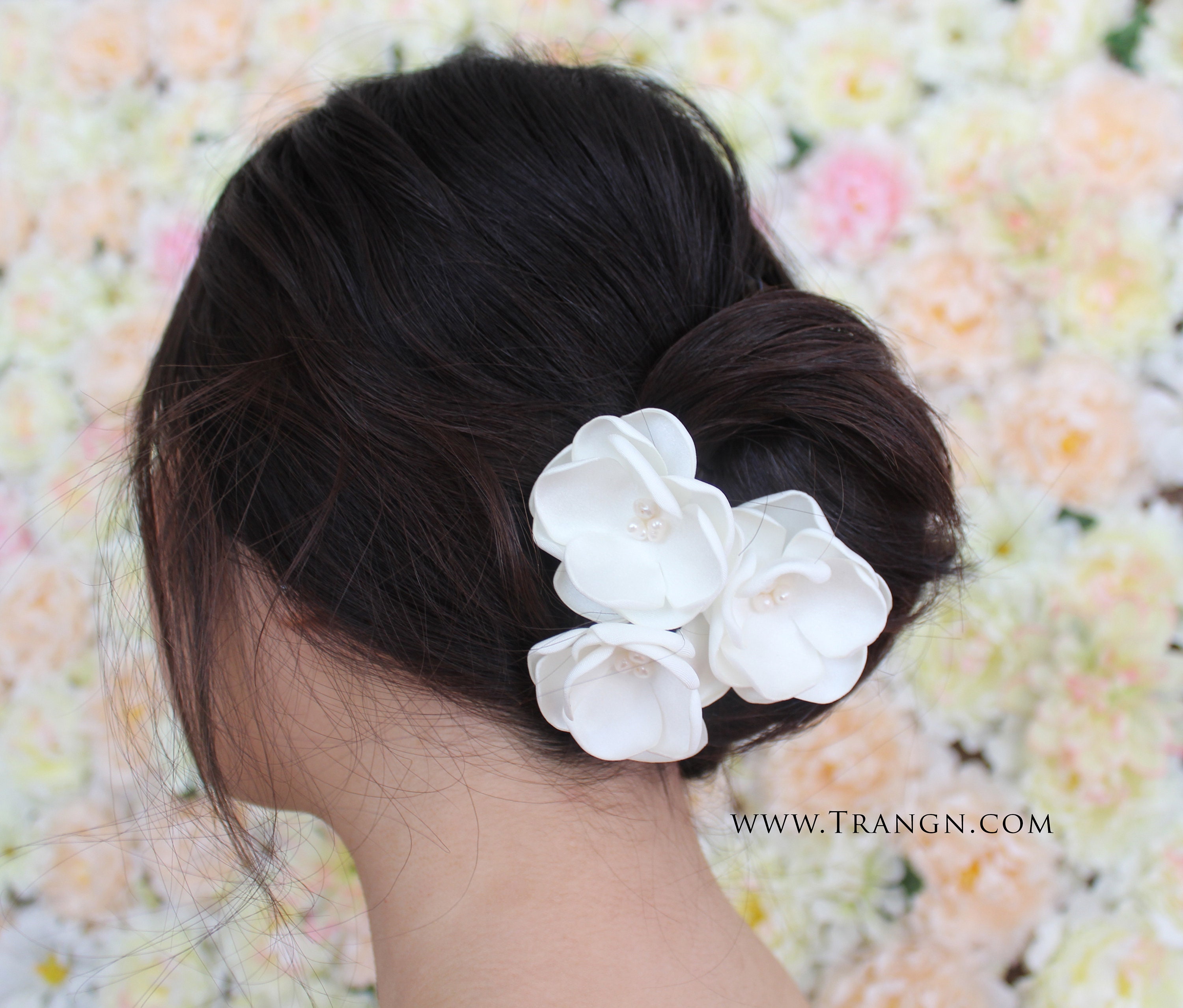 Ivory U Shape Pin Flower Wedding for Hair - Etsy