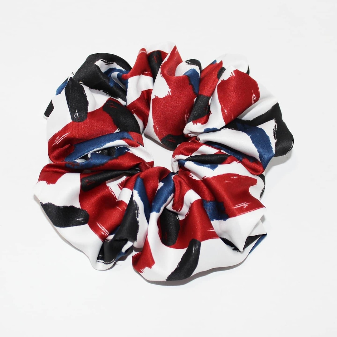 Red White and Blue Jumbo Scrunchie - Etsy