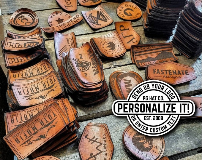 Custom Leather Patches! Laser Engraved Genuine Leather Patches, Patch ...