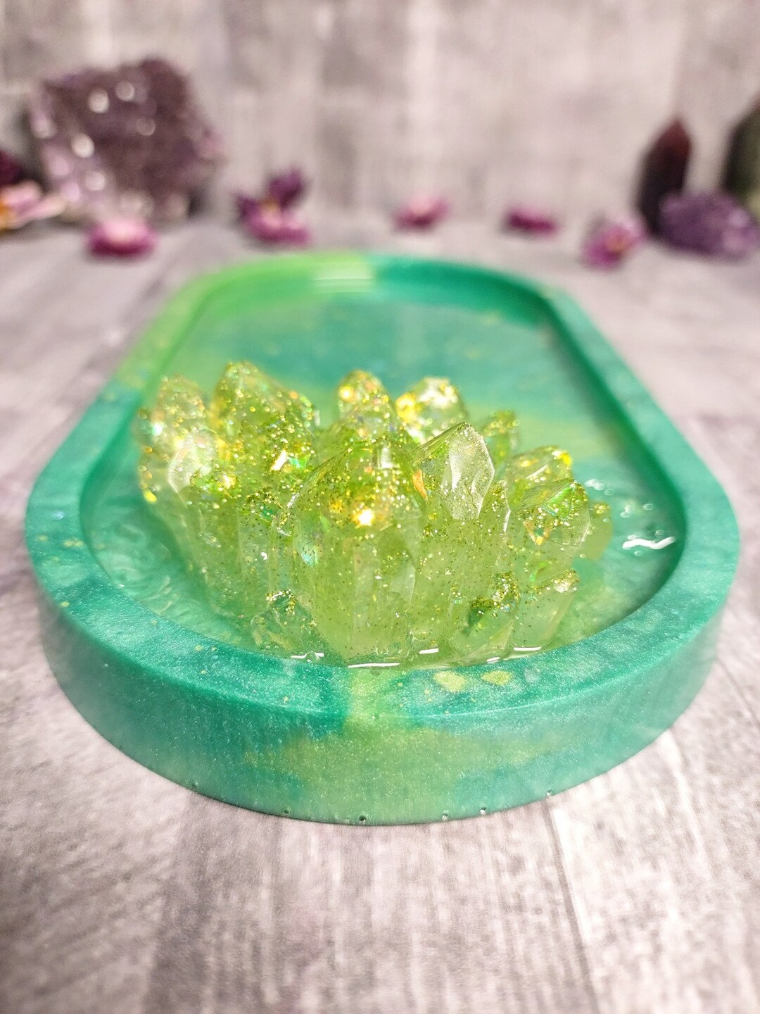 Magical Green Crystal Tray - Etsy