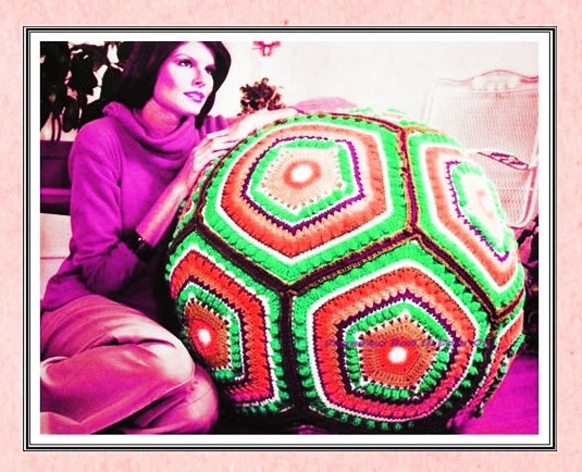 Vintage Foot Stool Crochet Pattern Decorative Pillow Floor - Etsy