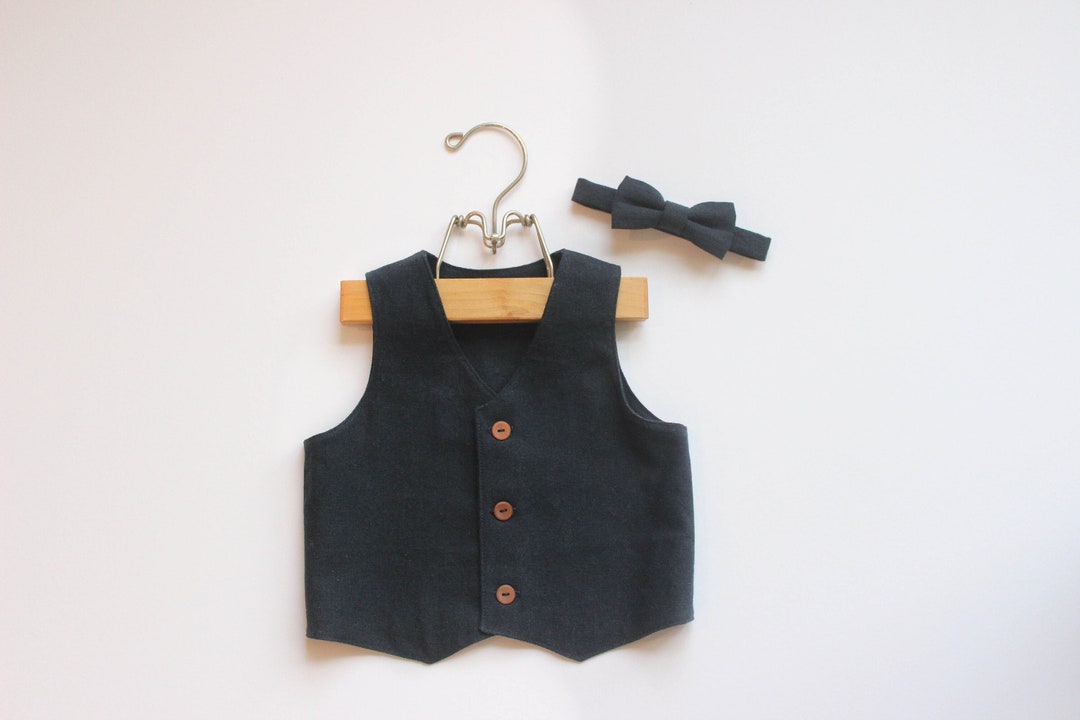 Little Boys Navy Blue Vintage Style Vest, Toddler Boys Wedding Outfit ...