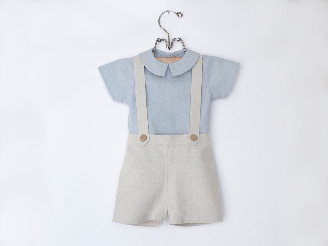 Little Boys Vintage Style Outfit, Classic Linen Baby Boys Easter Outfit ...