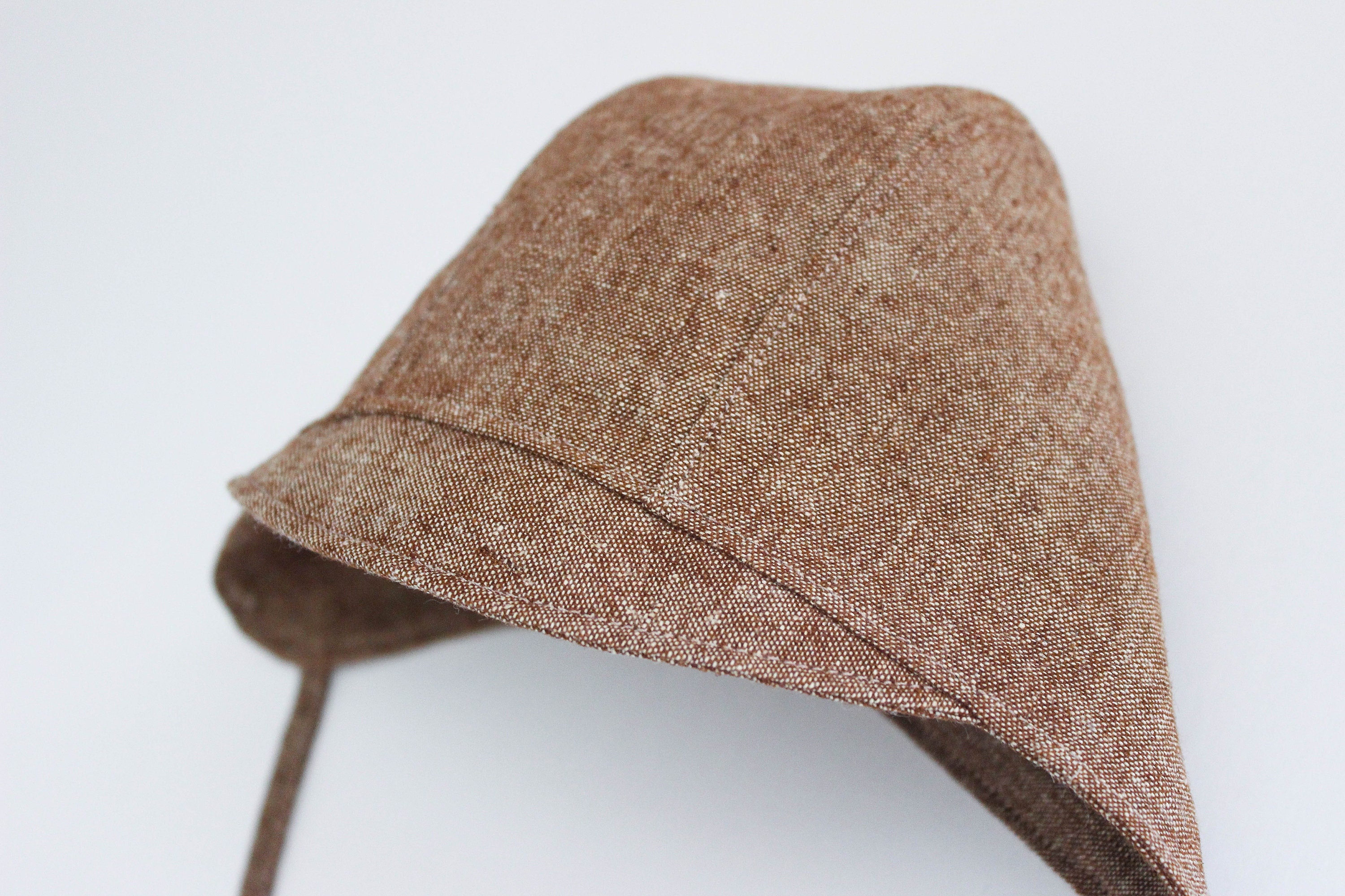 Baby Boys Linen Bonnet Baby Boys Brown Cap Toddler Boys Sun | Etsy