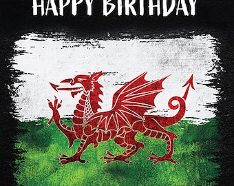 Happy Birthday Welsh - Etsy UK