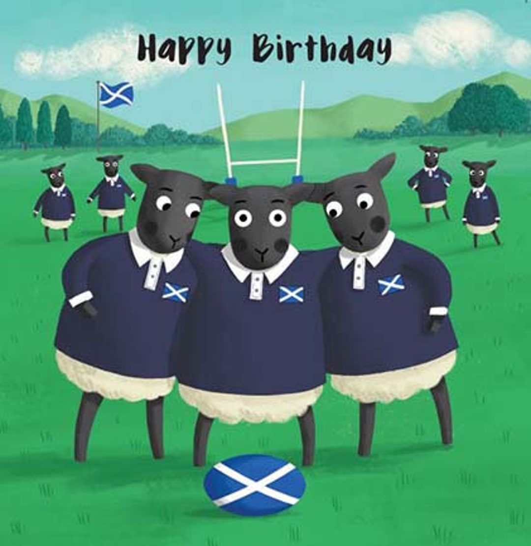 Happy Birthday scottish Rugby Woolies - Etsy