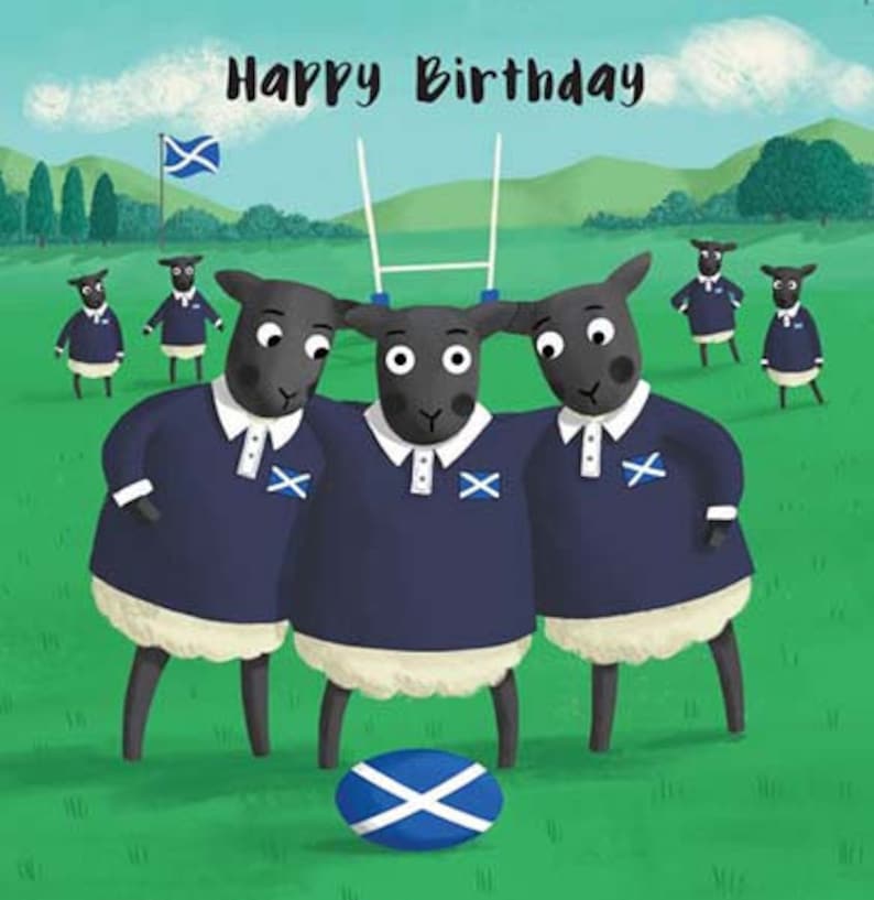 Happy Birthday scottish Rugby Woolies - Etsy