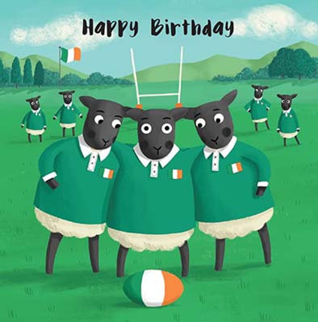 Happy Birthday irish Woolies Rugby - Etsy