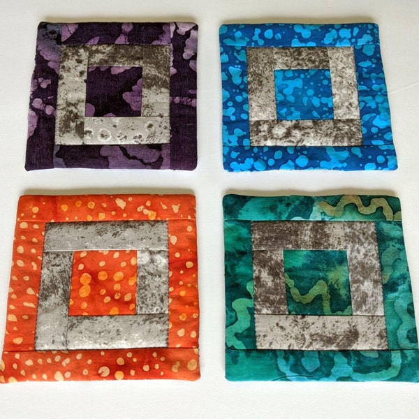 Quilted Coaster Set - Etsy