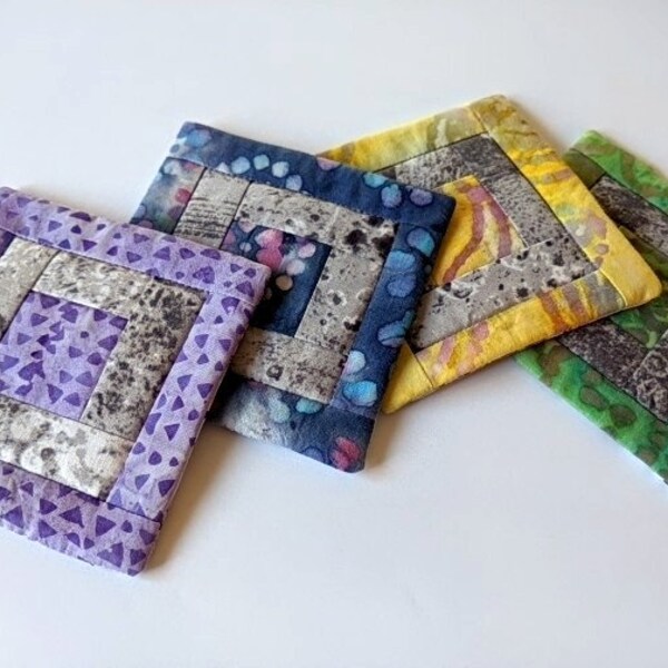Quilted Coaster Set - Etsy