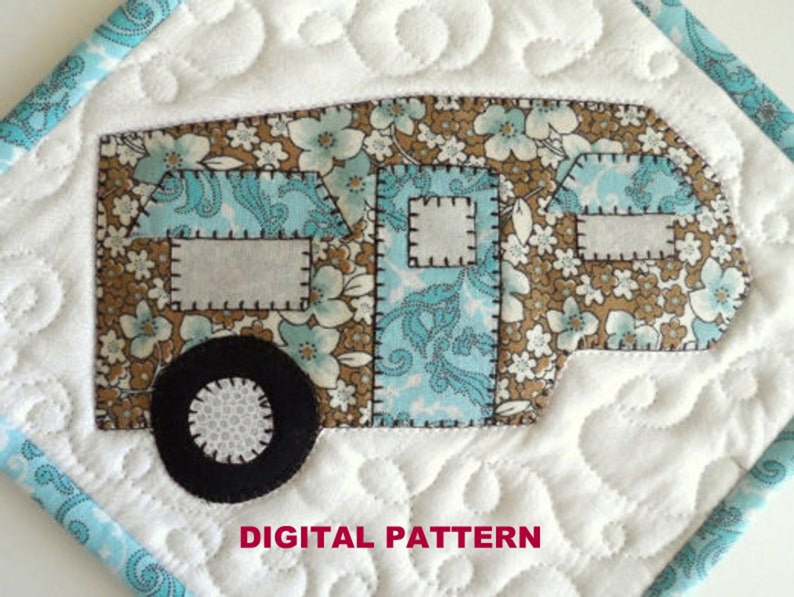 EASY RV Applique 5th Wheel Camper Trailer Pattern, Digital Download PDF ...