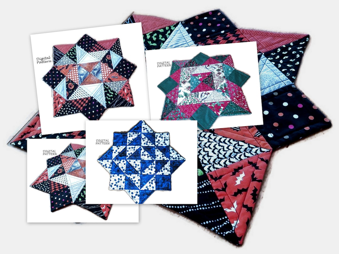 Quilted Star Table Topper Pattern: Charm Pack Friendly (PDF Pattern) - Etsy