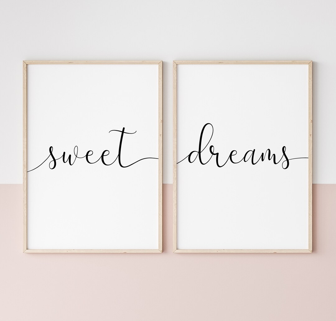 Sweet Dreams Prints Prints Set Prints Set 2 Bedroom Prints - Etsy