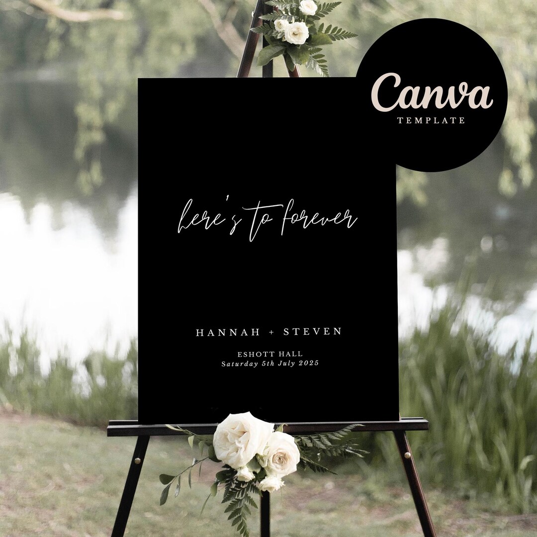 Wedding Welcome Sign Canva Template, Printable Welcome Sign, Canva ...