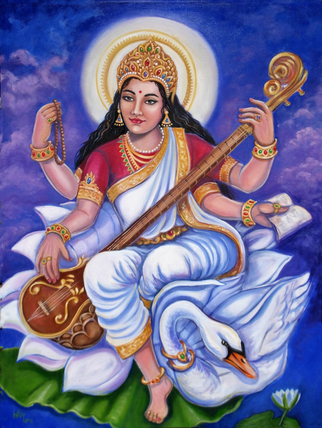 Saraswati , Goddess of Music and Art - Etsy
